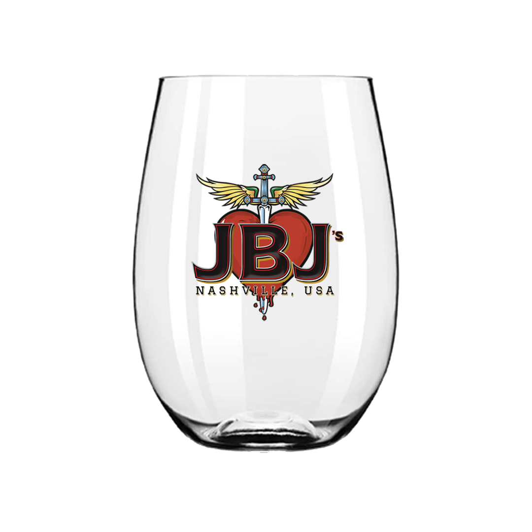 JBJ's Logo Stemless Wine Glass – JBJ's Nashville Official Store