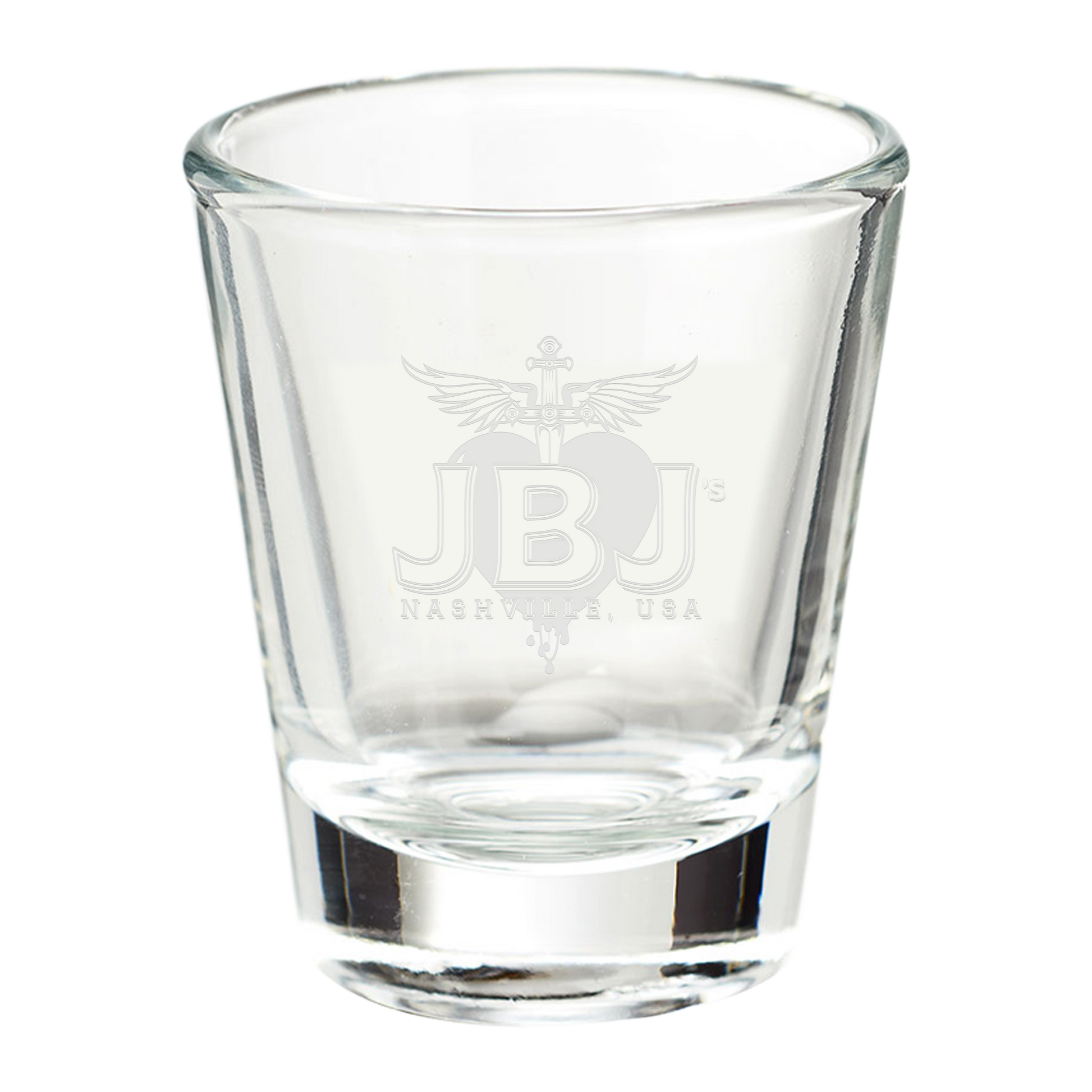 JBJ's Laser Engraved Logo Shot Glass – JBJ's Nashville Official Store