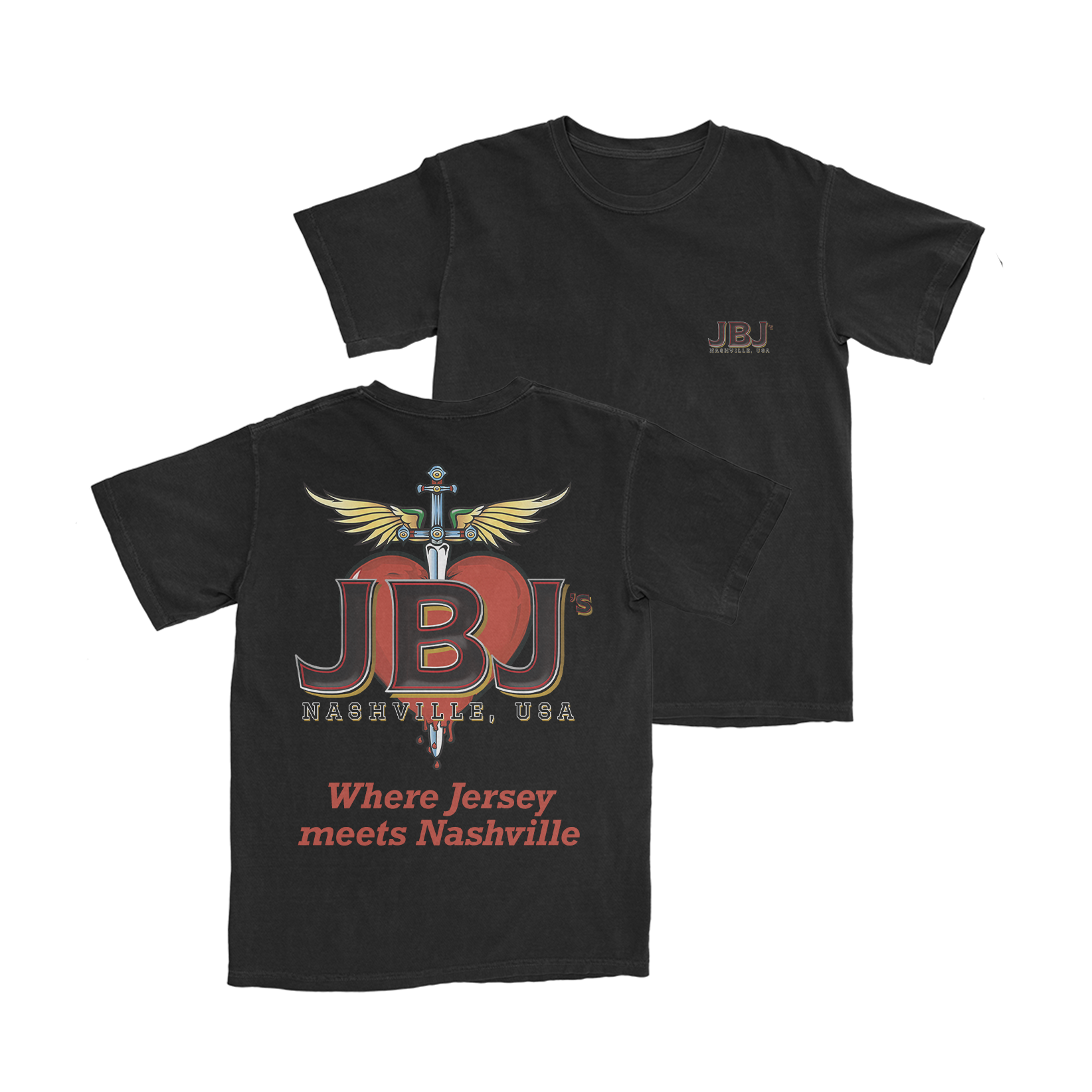 JBJ's "Where Jersey Meets Nashville" Tee – JBJ's Nashville Official Store